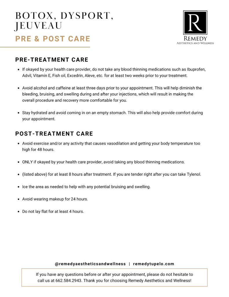 Pre And Post Care | Remedy Aesthetics & Wellness